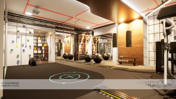 Community Gym – 2,000 sq ft Interior for a Housing Society by Anup ...