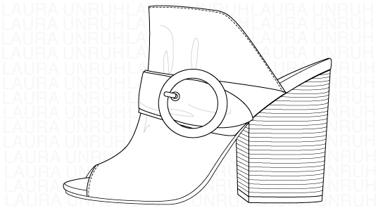 technical footwear sketches / cads by Laura Unruh at Coroflot.com