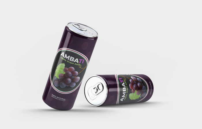 Modern Grape Juice Can Label Design | Beverage Packaging by Designixa ...