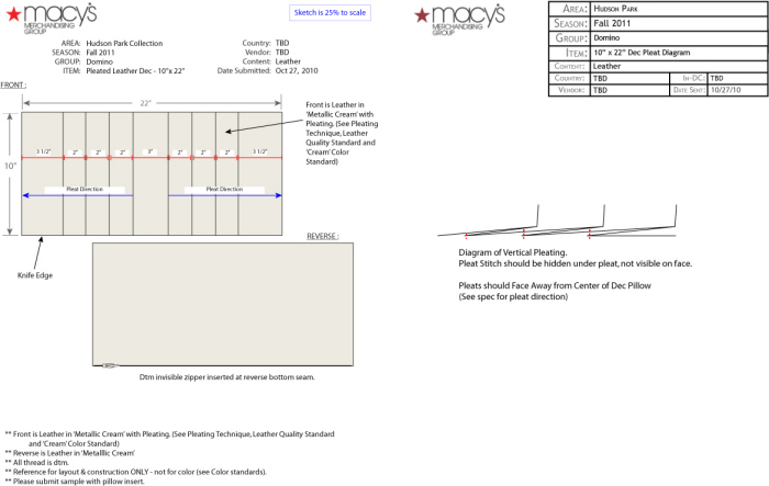 Technical Spec Sheets by Amy Patrick at Coroflot.com