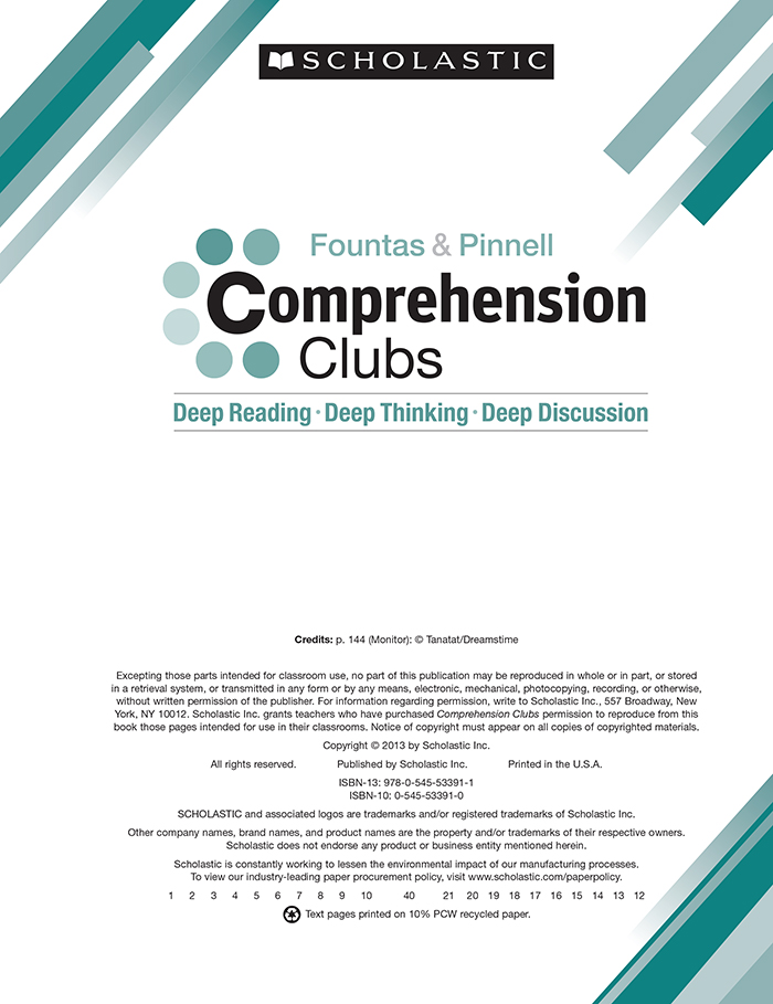 Comprehension Clubs Program Materials by Amy Robinson at Coroflot.com
