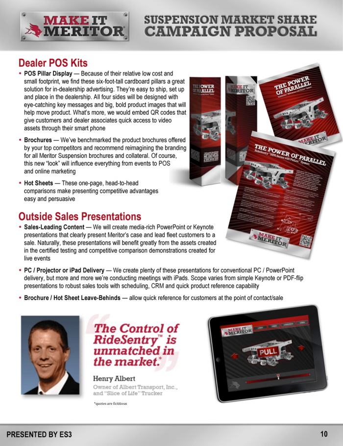 Meritor Suspension Rebrand by Bill Bartley at Coroflot.com