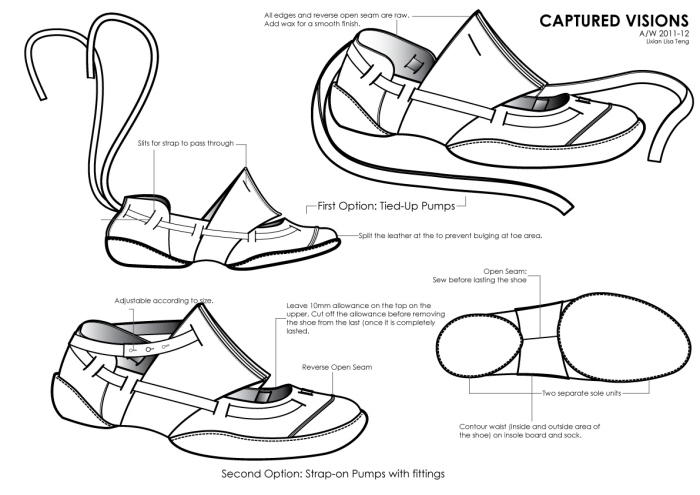 Footwear & Garment Technical and Outline Drawing by LiXian-Lisa Teng at ...