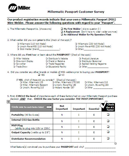 Marketing Research - Passport Survey by Jim Checki at Coroflot.com