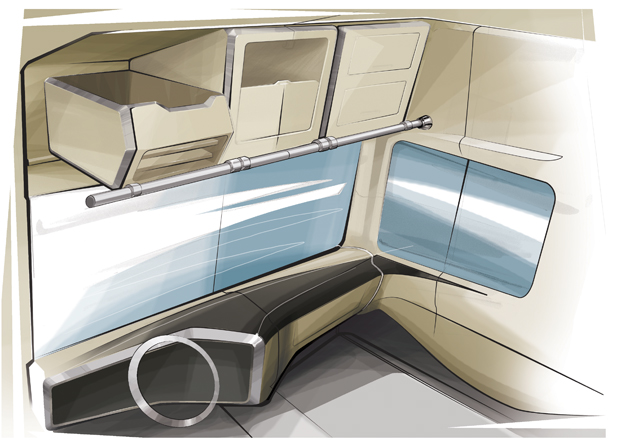 truck cabin design by David Lerosier at Coroflot.com