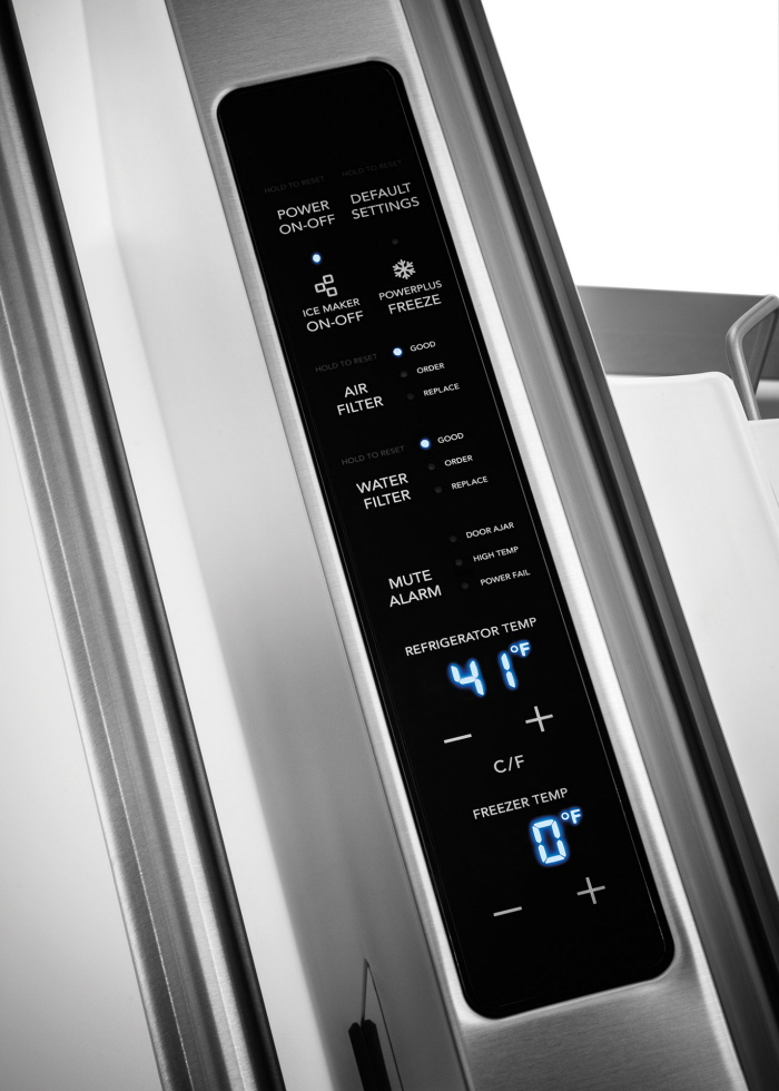 Frigidaire Pro, BM Refrigerator, Ice + Water Dispenser, Door Controls ...