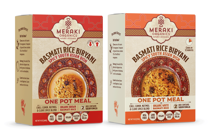 Meraki Organics One Pot Meal and rice packaging by Diane Benjamin at ...