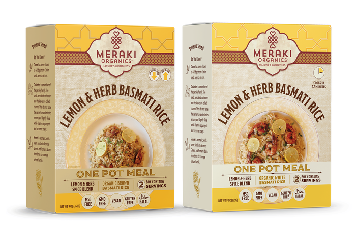 Meraki Organics One Pot Meal and rice packaging by Diane Benjamin at ...