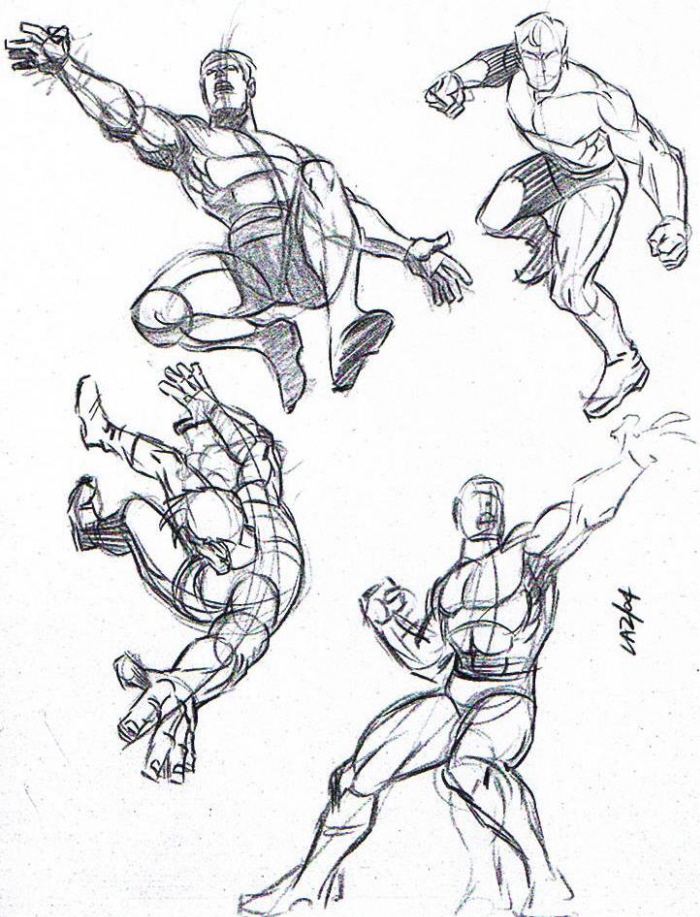 ACTION POSES by Lazarino Baarde at Coroflot.com