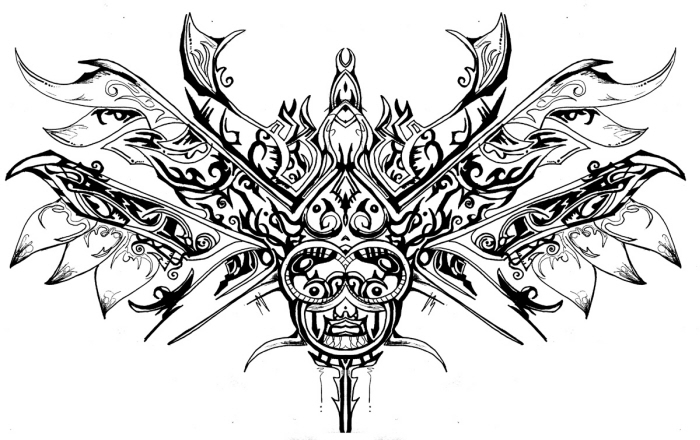 Tribal Ink Drawing by Maize Newby at Coroflot.com