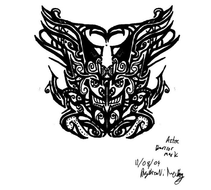 Tribal Ink Drawing by Maize Newby at Coroflot.com