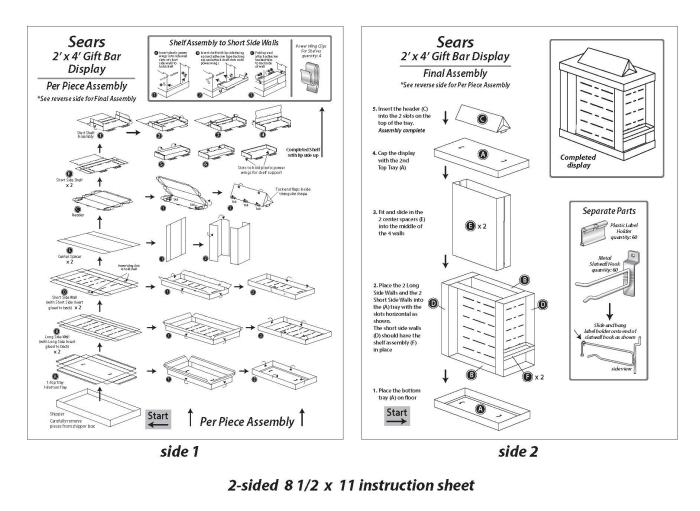 POP Display Retail Instruction Sheets by Steve Rowe at Coroflot.com