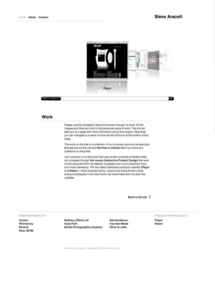 An upload by Steve Arscott on Coroflot: to the project Steve Arscott ...