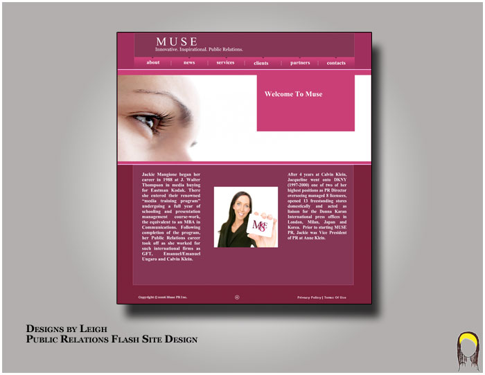 An upload by Leigh Gallop on Coroflot: to the project Web Site Design