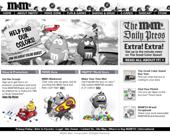 M&M'S (mms.com) by Richard Feifer at Coroflot.com