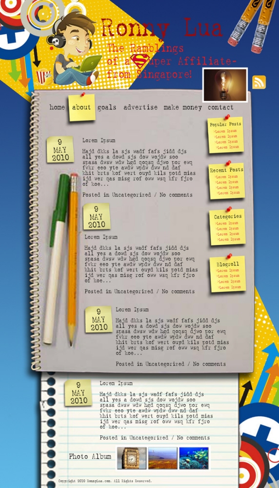 Web Design by Jonathan Shih at Coroflot.com