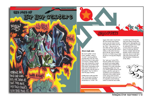 magazine 4 page spread by Victoria Errio at Coroflot.com