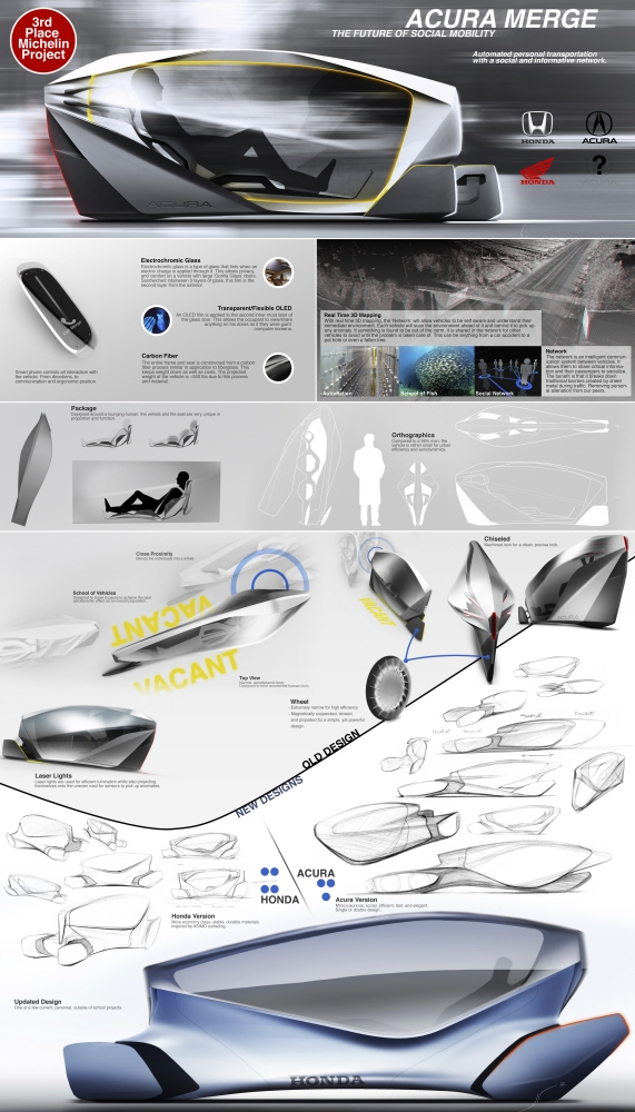 Acura Merge - Autonomous Vehicle by Jon Russell at Coroflot.com