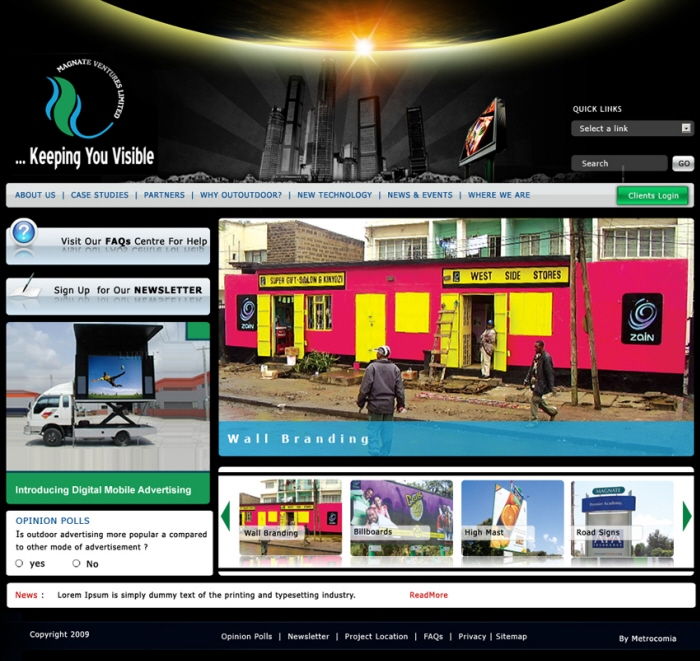 Web Design by zachary Ouma at Coroflot.com