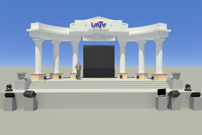UNTV 6th Anniversary Stage and Backdrop Renditions by randy rey at ...