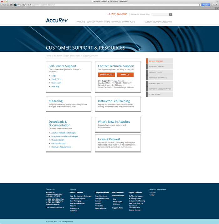 AccuRev Website Design by Laura Incatasciato at Coroflot.com