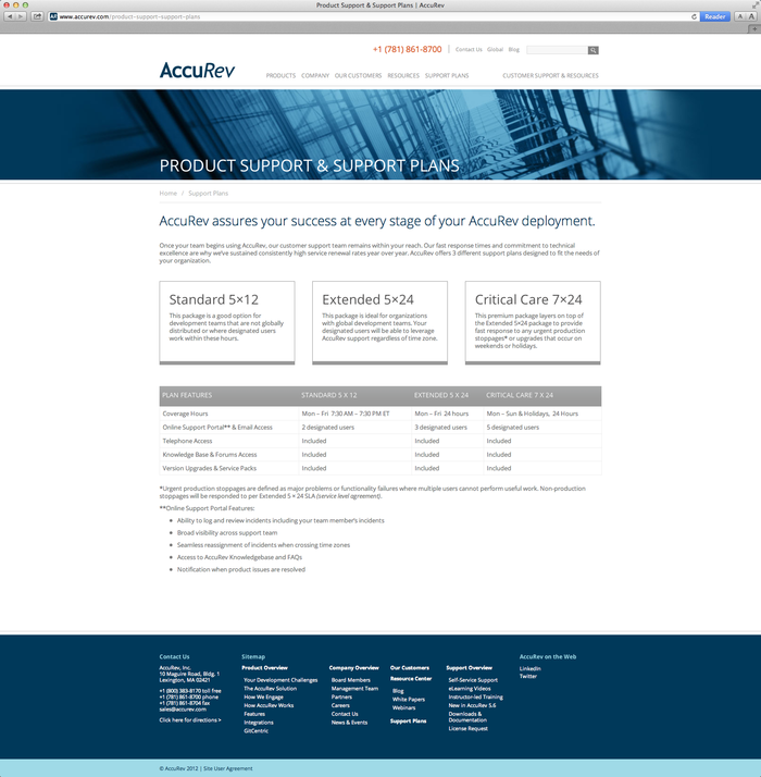 AccuRev Website Design by Laura Incatasciato at Coroflot.com