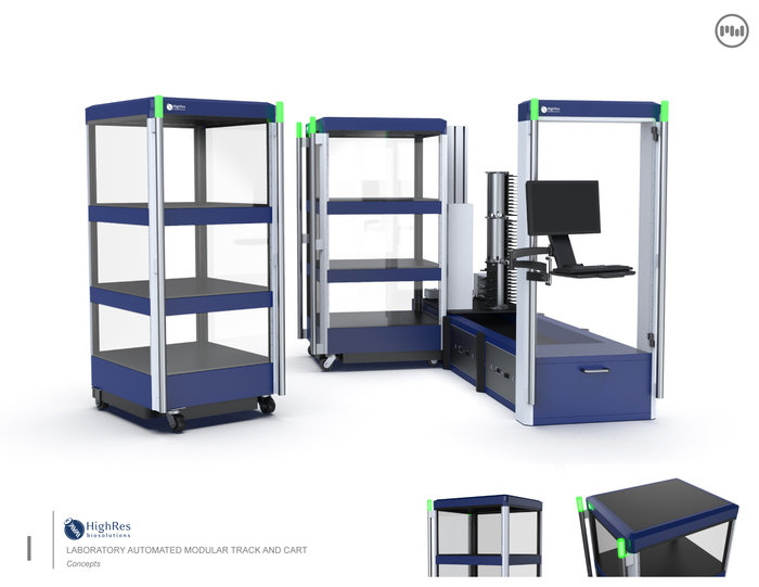 High Res Biosolutions track and cart system (designed in full at ...