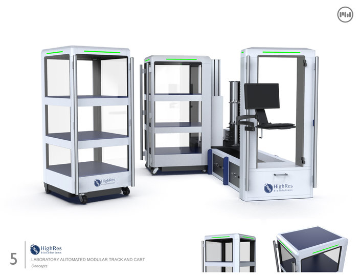 High Res Biosolutions track and cart system (designed in full at ...