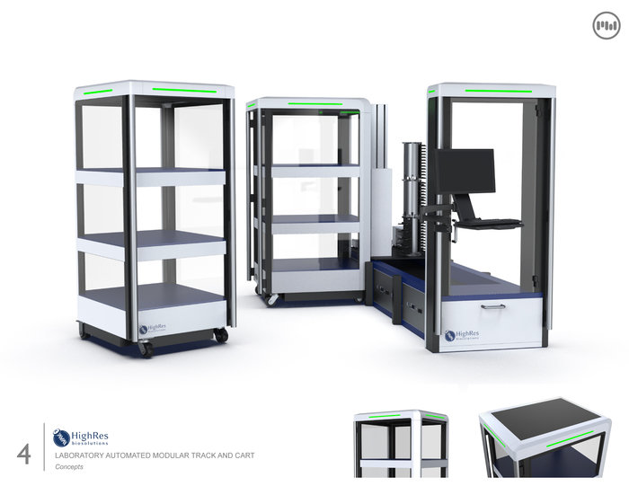 High Res Biosolutions track and cart system (designed in full at ...