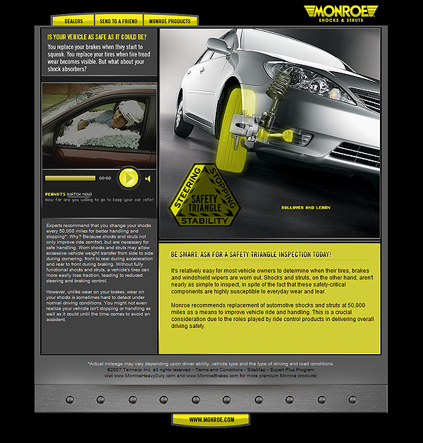 An upload by Nick Zink on Coroflot: to the project Monroe Microsite