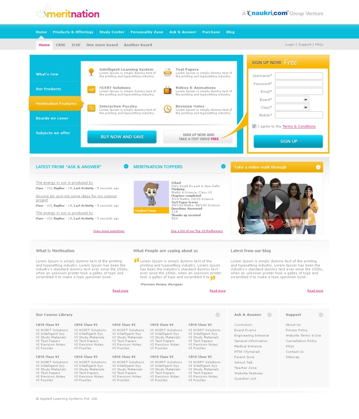 Meritnation by Parveen verma at Coroflot.com