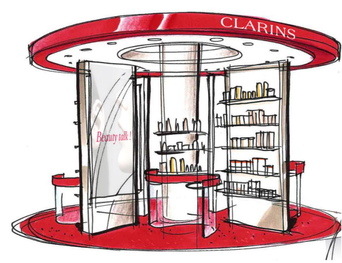 Stands Clarins by Fabien Vesseron at Coroflot.com