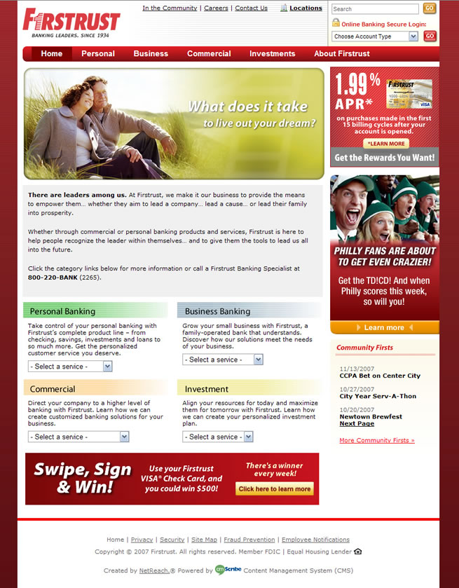 Firstrust Bank by Daniel McFarland at Coroflot.com