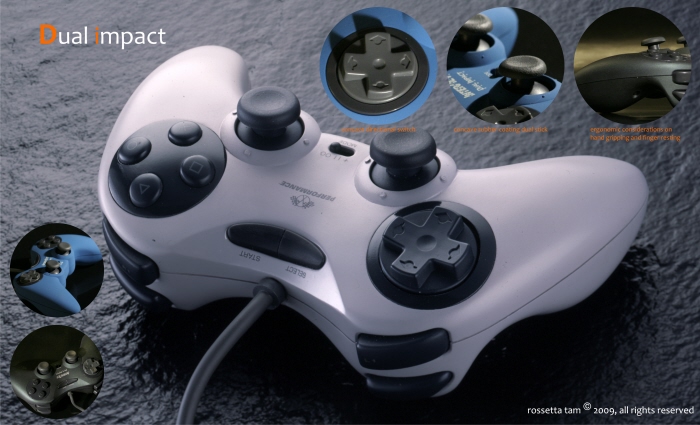Dual Impact Gamepad by rossetta Tam at Coroflot.com