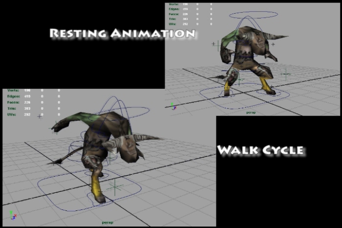 Rigging lowpoly 3D model for online games by Chen XiangDian at Coroflot.com