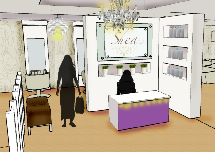 Shea Salon renderings by Jessica Phon at Coroflot.com