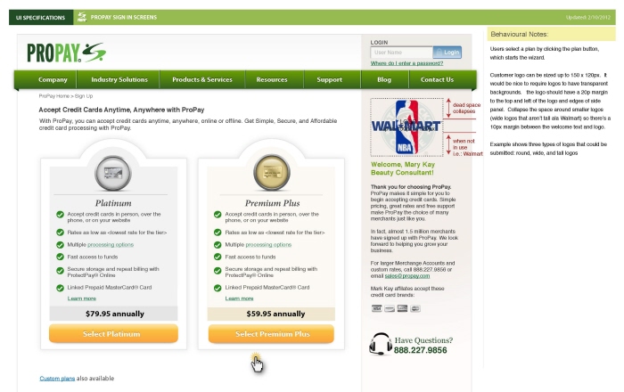 ProPay Registration Dashboard by Christian Larsen at Coroflot.com
