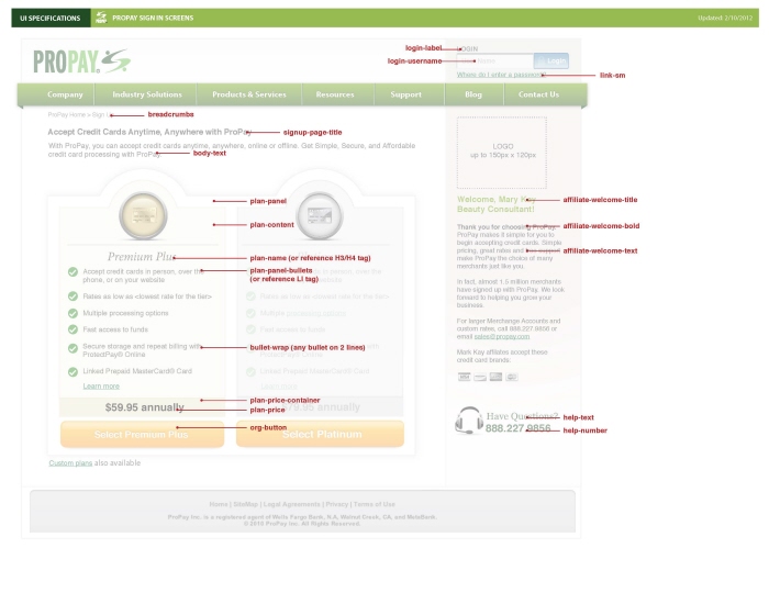 ProPay Registration Dashboard by Christian Larsen at Coroflot.com