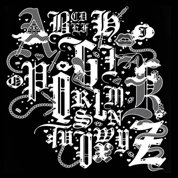 Blackletter font booklet design by Leo X. ZHAO at Coroflot.com