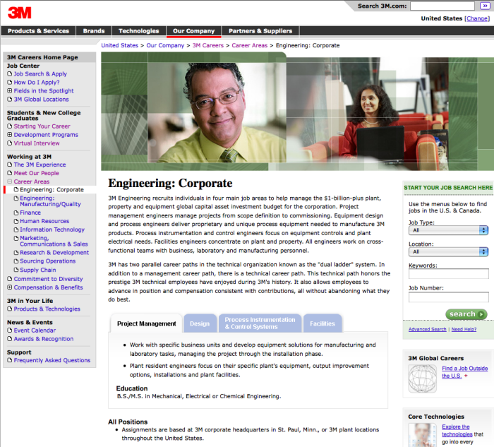RMG Connect - 3M Careers Homepage by Eric Vogel at Coroflot.com