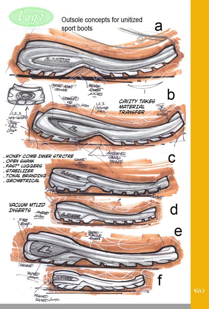 footwear sketches by Ray Wu at Coroflot.com