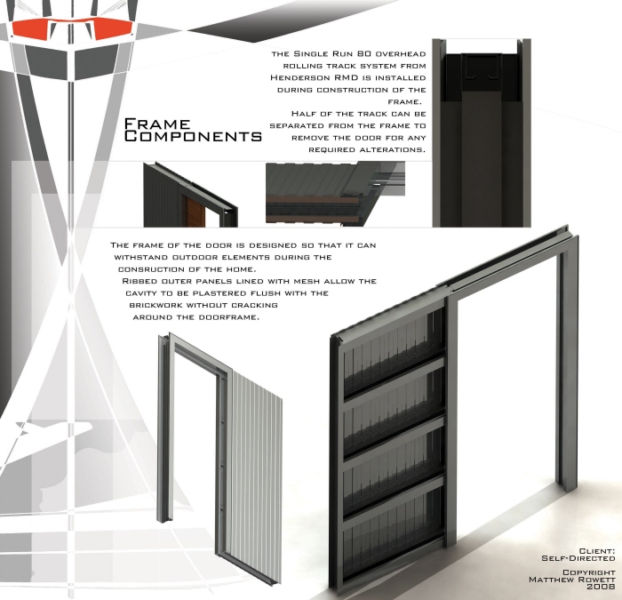 Silent Frame Sliding Door by Matt Rowett at Coroflot.com