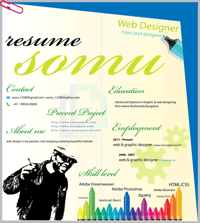 resume by somu chander at Coroflot.com