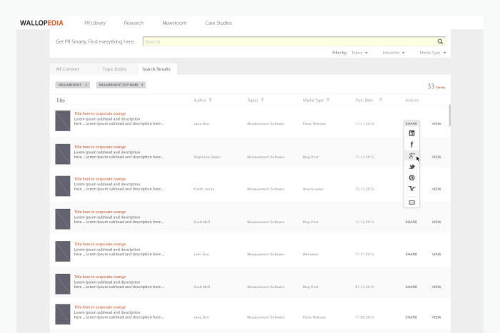 An upload by Andrea Flamini on Coroflot: to the project JONES PR / Wallop web portal and app