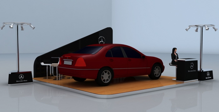 mercedes benz car display for promotion at various malls in india by ...