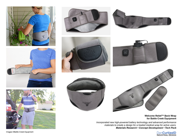 Battery Powered Medical Heat Wrap by Dan Curtiss at Coroflot.com