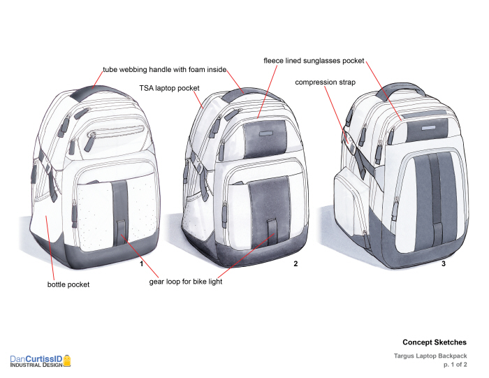 Laptop Backpack Design by Dan Curtiss at Coroflot.com