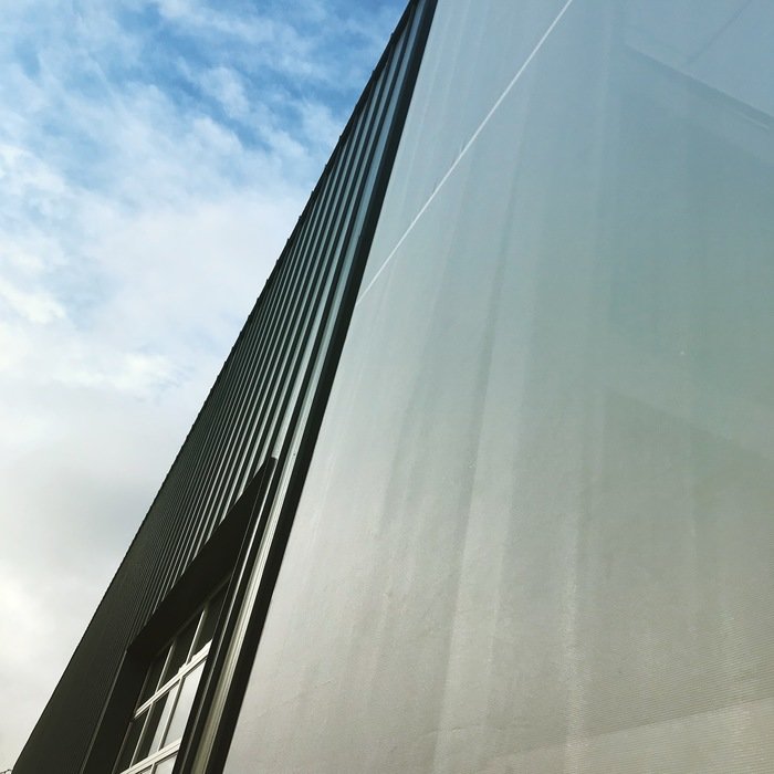 Craterworks Makerspace Atrium Mesh Facade Design and Install by Nick ...