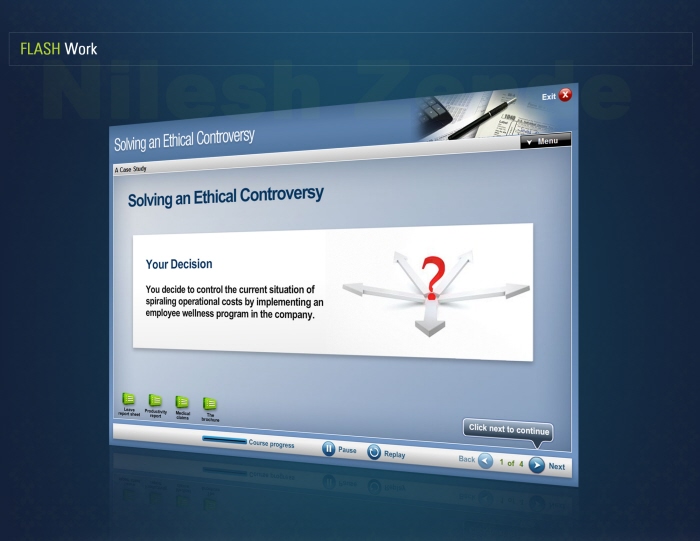 Flash designs by Nilesh Zende at Coroflot.com