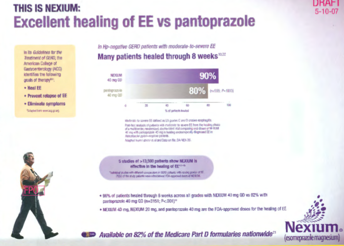 Nexium - sales aid & annotated sales aid by Shira Feldman at Coroflot.com